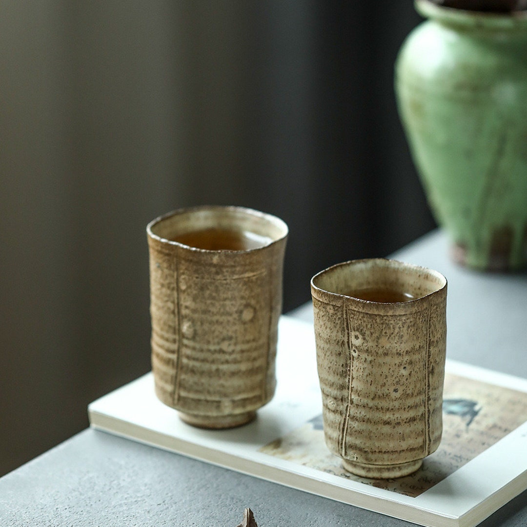 Engobe Clay Tea Cups,coffee Cup With Crackled Effect - Etsy