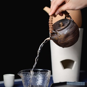 350ML Handmade Pottery Clay Kettle,carbon Stove/alcohol Stove Kettle ...