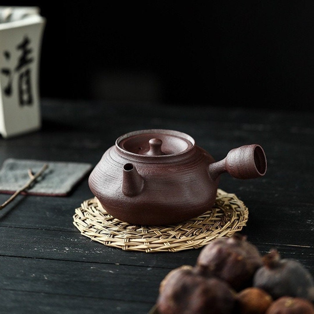 450ml Handmade Side -handle Pottery Kettle-electronic Stove&charcoal ...