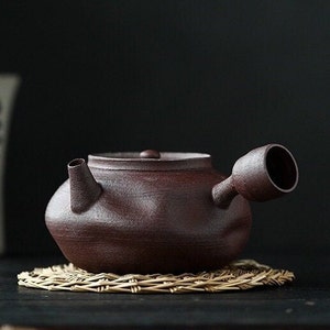 450ml Handmade Side -handle Pottery Kettle-electronic Stove&charcoal ...