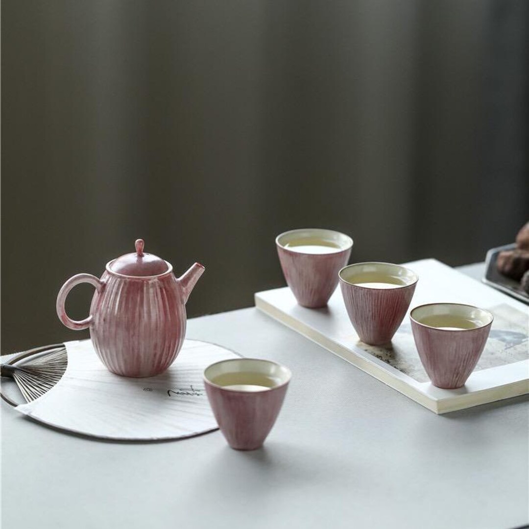 150ml Handmade Pottery Teapot,sakura Pink Teapot Set - Etsy