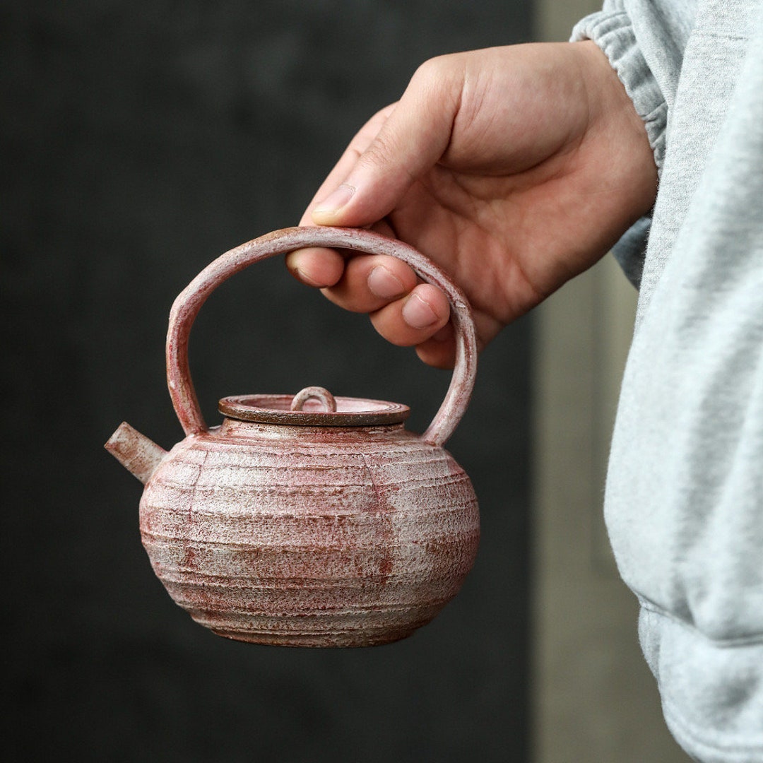 400ml Handmade Pottery Kettle-cherry Blossoms Pink Kettle-electronic ...