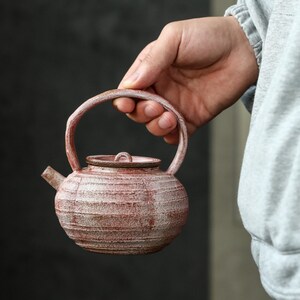 400ml Handmade Pottery Kettle-cherry Blossoms Pink Kettle-electronic Stove&charcoal Stove Kettle ...