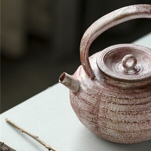 400ml Handmade Pottery Kettle-cherry Blossoms Pink Kettle-electronic Stove&charcoal Stove Kettle ...