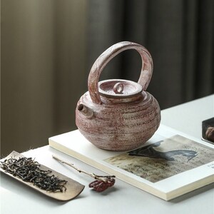 400ml Handmade Pottery Kettle-cherry Blossoms Pink Kettle-electronic Stove&charcoal Stove Kettle ...