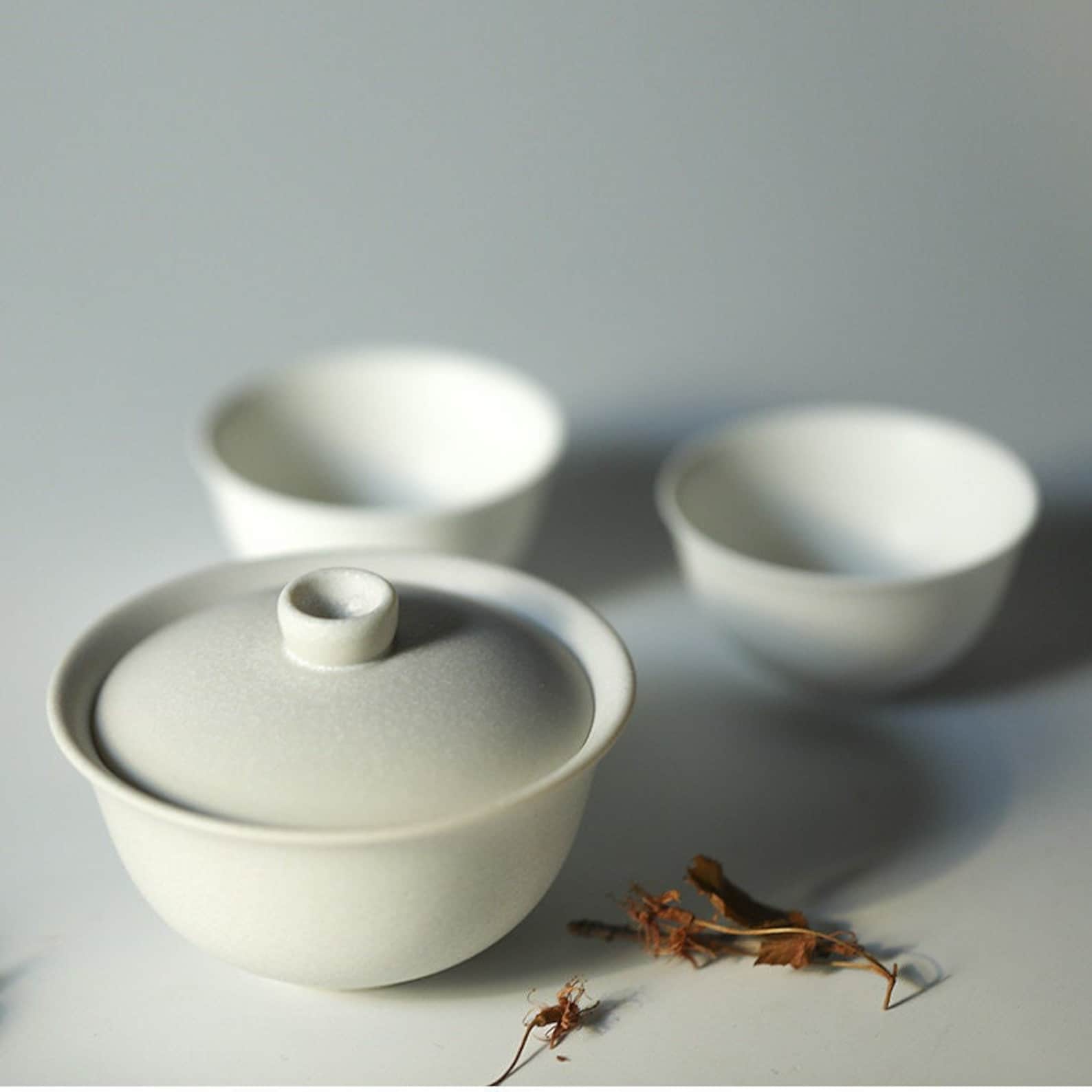 80ml Snow White/ Cream Mini Gaiwan Set - Etsy