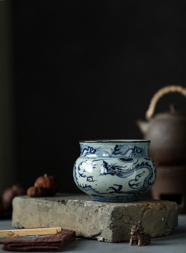 800ml Jingdezhen Hand-painted Peony/cloud Dragon/winding Stem Pattern ...