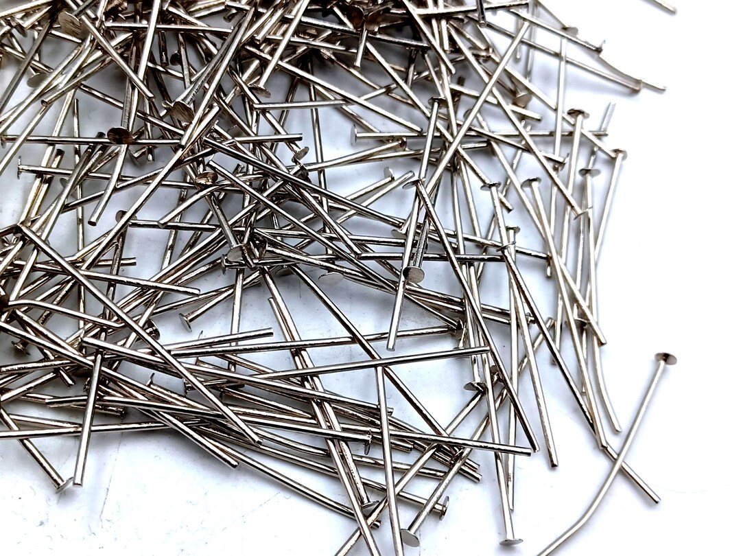 Nickel Head Pins: 40mm Chandelier Crystal Connectors (bag of 500) - Etsy