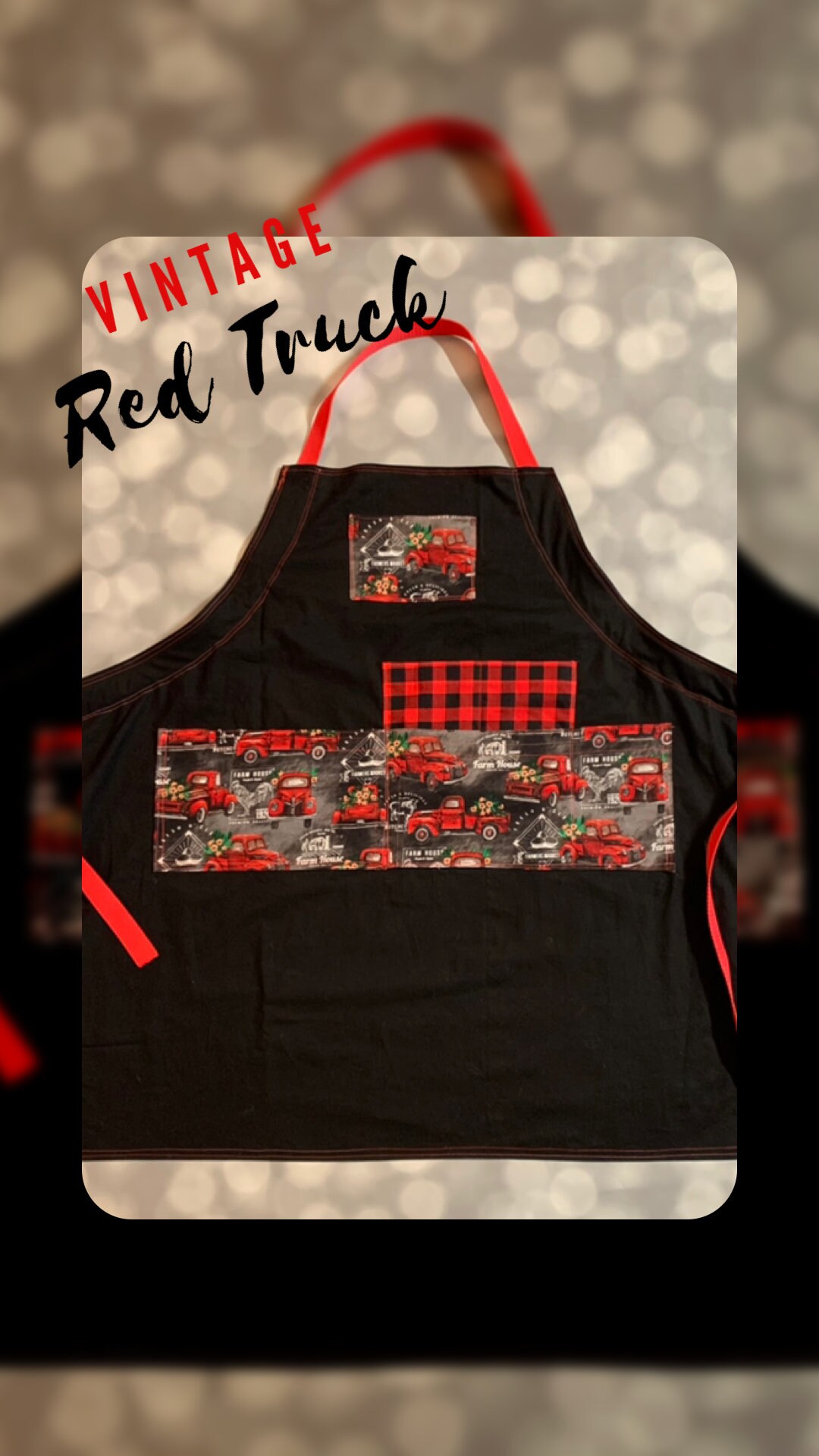 Vintage Red Truck Apron (adult: One Size Fits Most) - Etsy UK