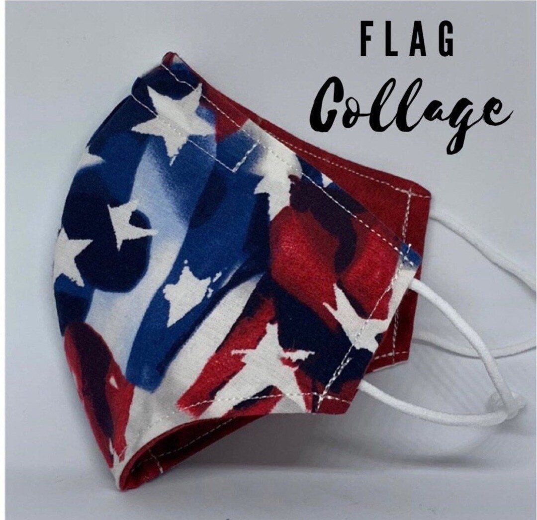 Flag Collage Mask Refer to Photos for Measurement - Etsy