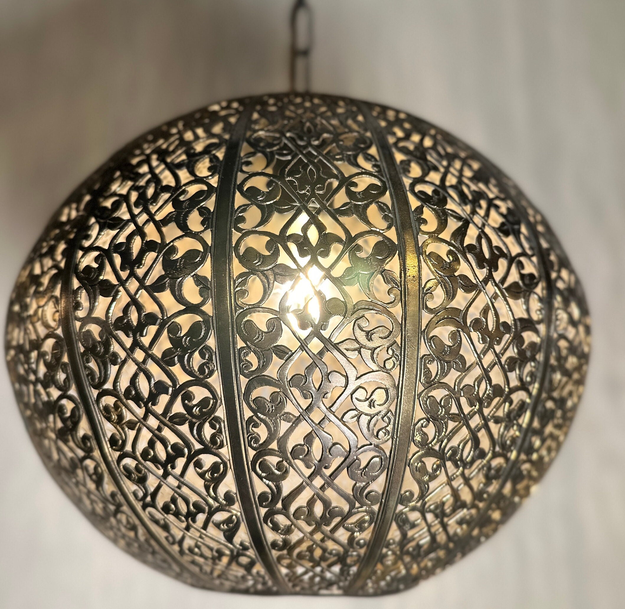 Copper Pendant Lamp, Copper Openwork Lamp, Traditional Copper Hand Made ...