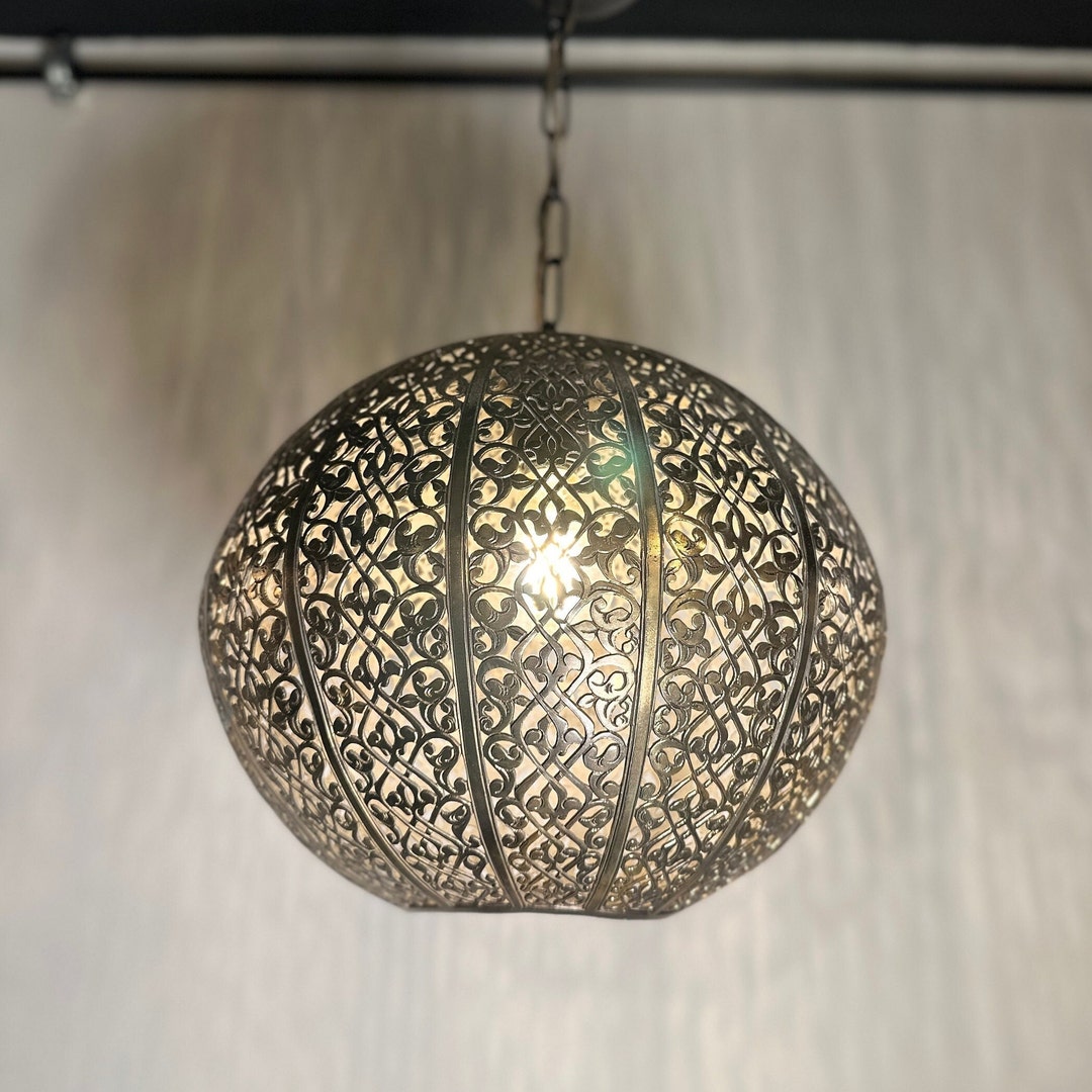 Copper Pendant Lamp, Copper Openwork Lamp, Traditional Copper Hand Made ...