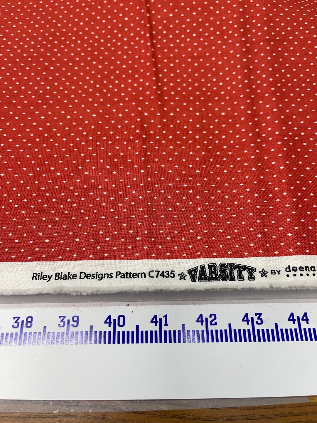 Red and White Dot Riley Blake C7435 Cotton Quilter Fabric Sold by the ...