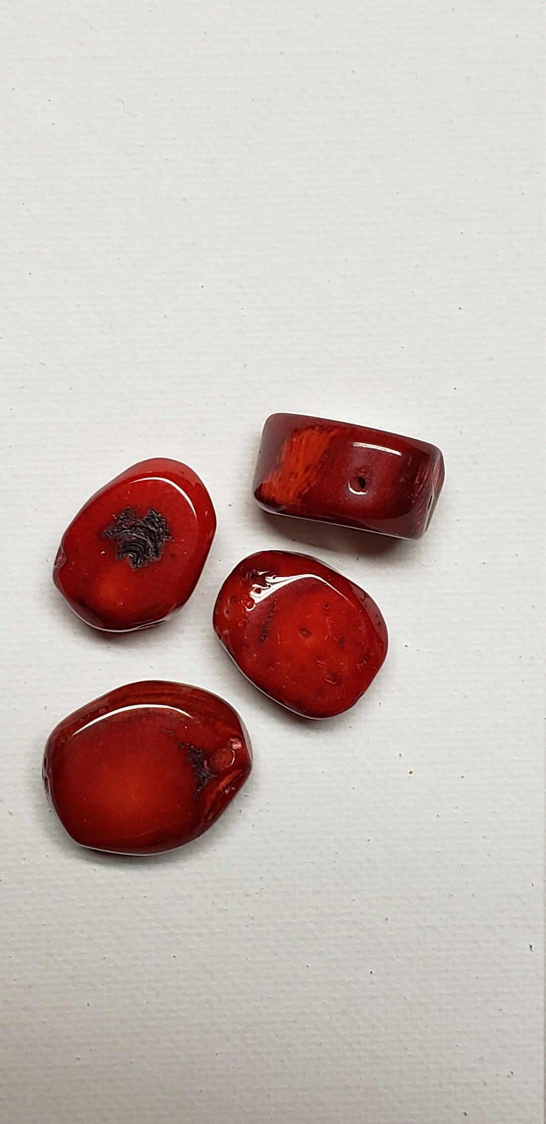 Red Stone Beads - Etsy