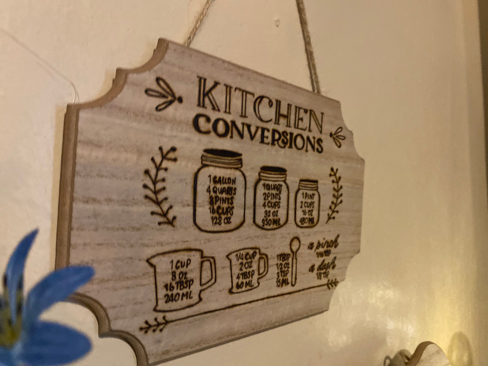 Kitchen Conversion Sign 9x6 - Etsy
