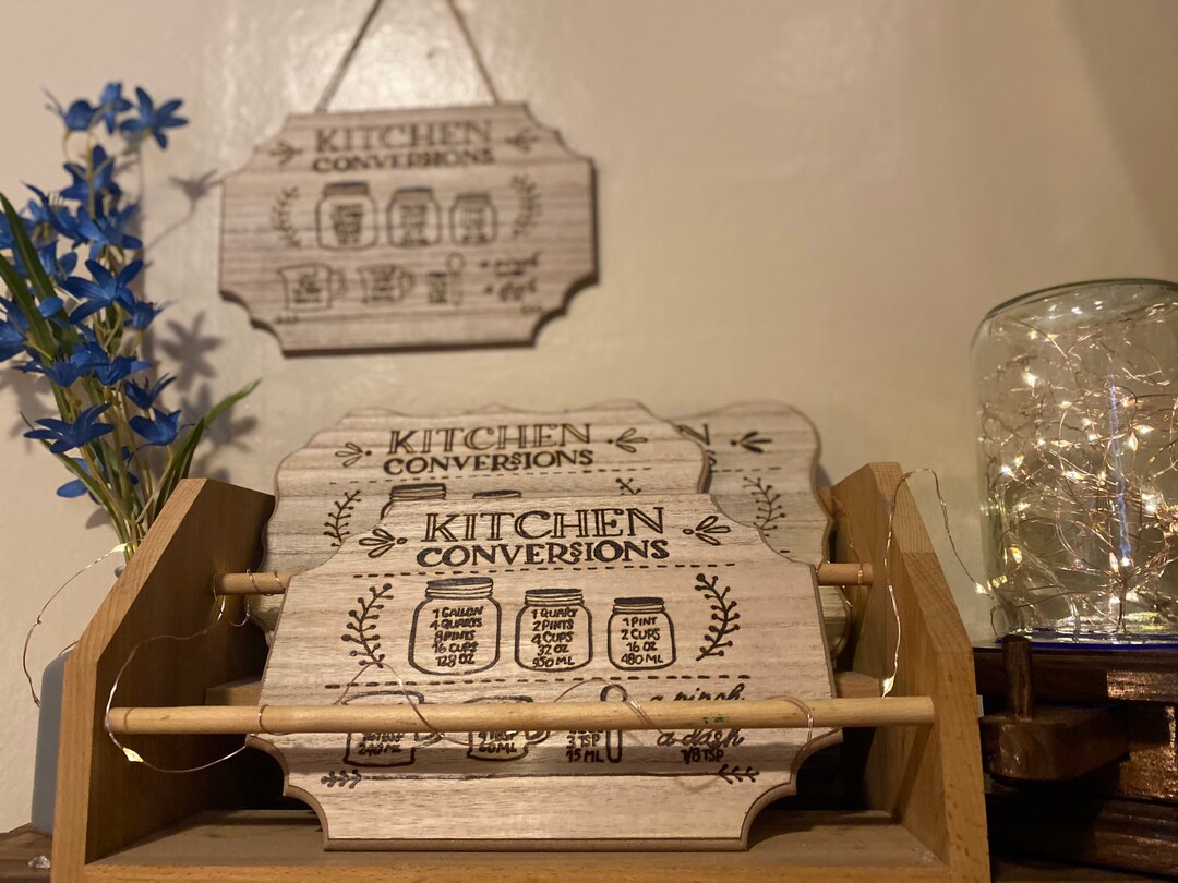 Kitchen Conversion Sign, 9x6 - Etsy