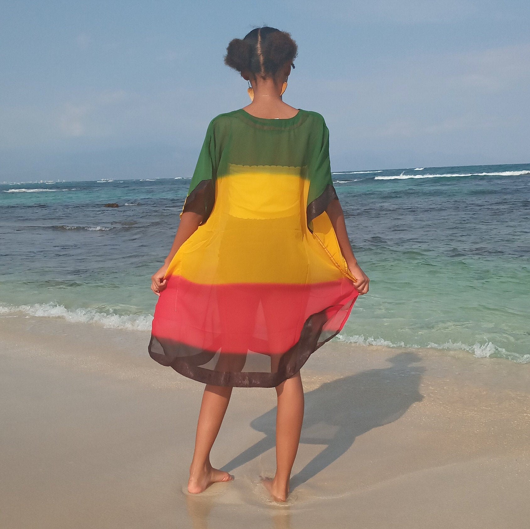 Multi Purpose Beach Cover up Dress rasta Colours - Etsy