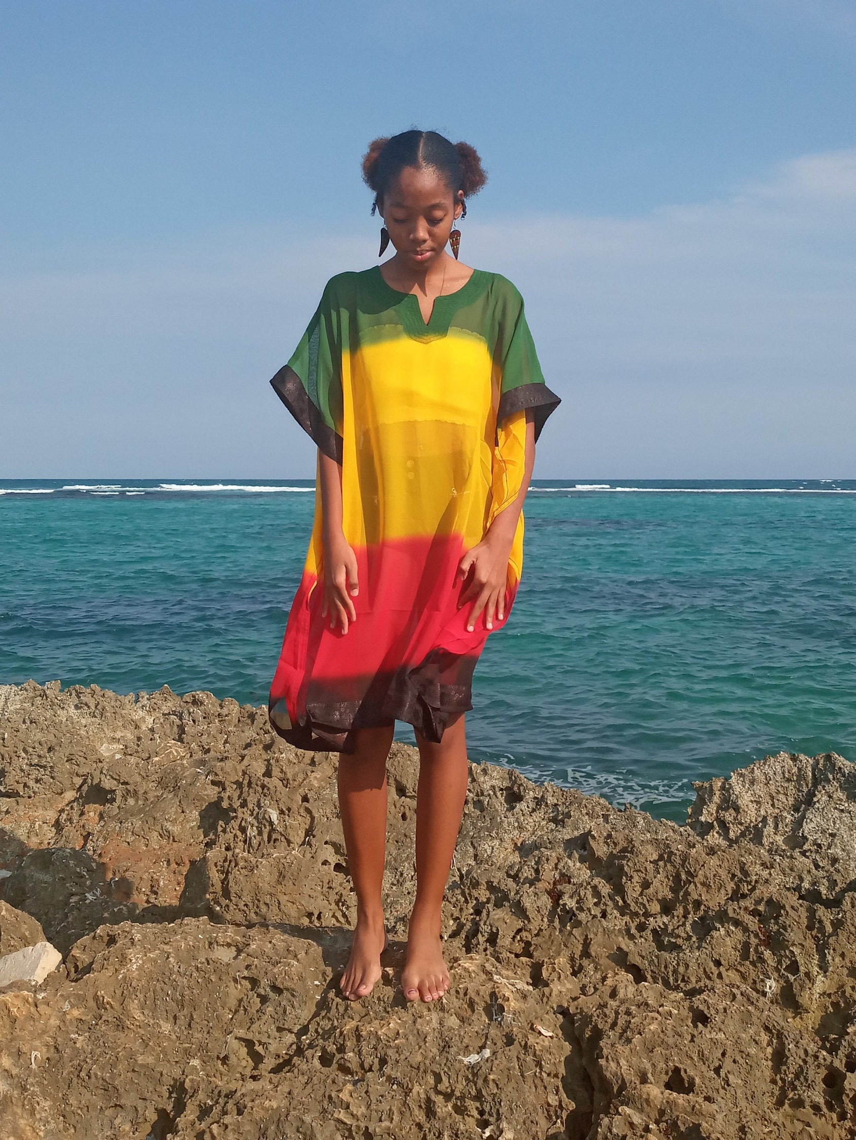 Multi Purpose Beach Cover up Dress rasta Colours - Etsy