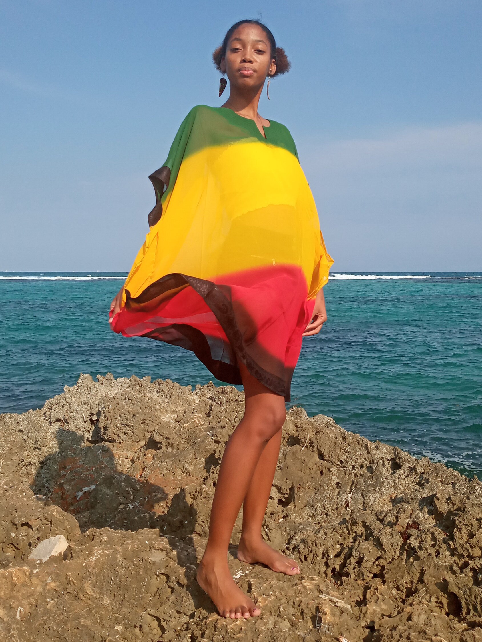 Multi Purpose Beach Cover up Dress rasta Colours - Etsy
