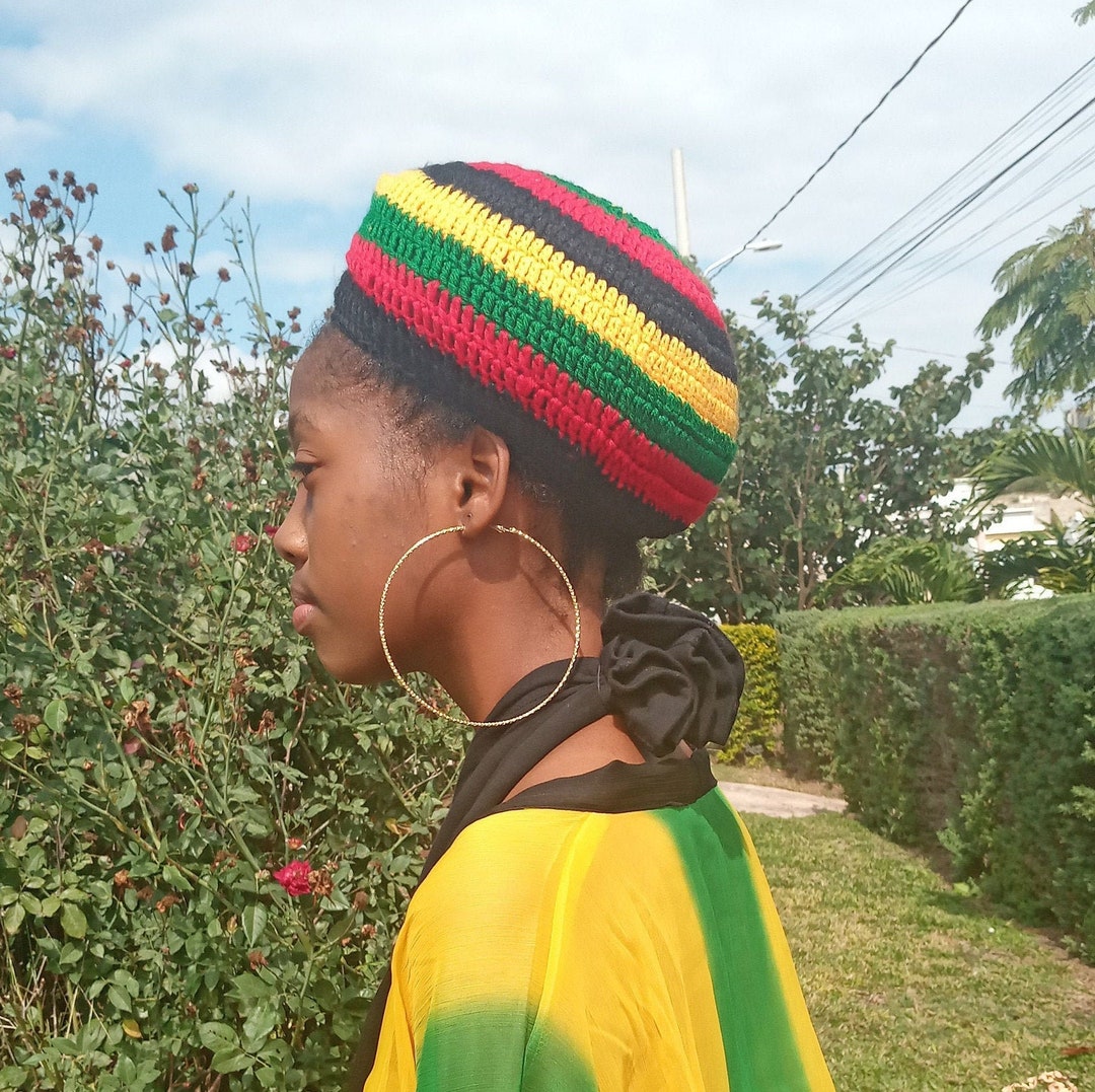 Rasta Crown crochet Reggae Headwear Handmade Jamaican Beanies - Etsy
