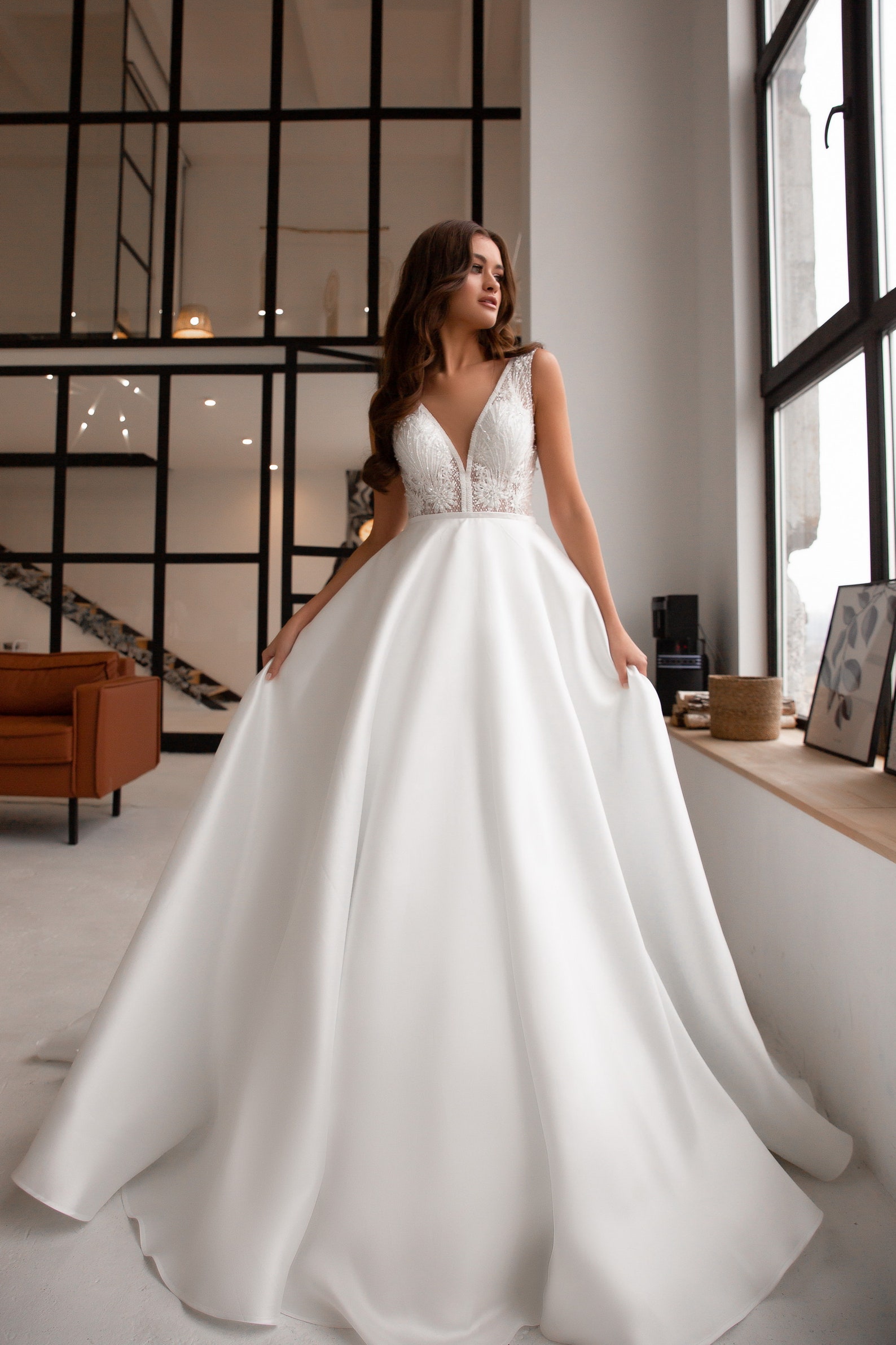 Gorgeous couture wedding dress. Dress with chic lace | Etsy