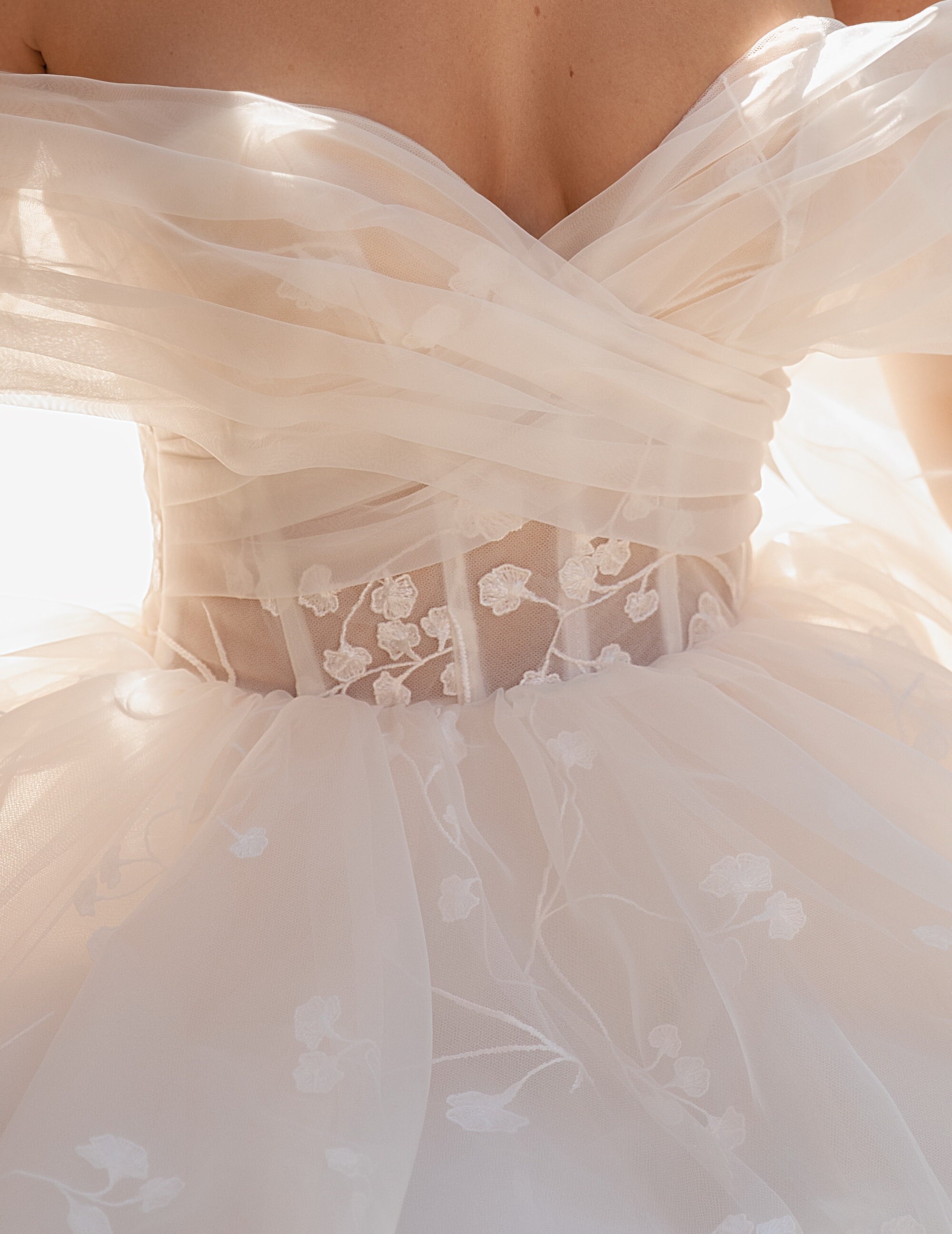 Gorgeous Lace Wedding Dress With Delicate Flowers. Dress Made | Etsy