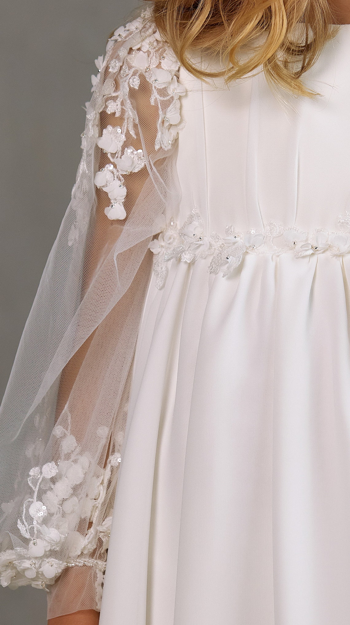 Renaissance Communion Dress. White Shiffon Communion Dress. - Etsy