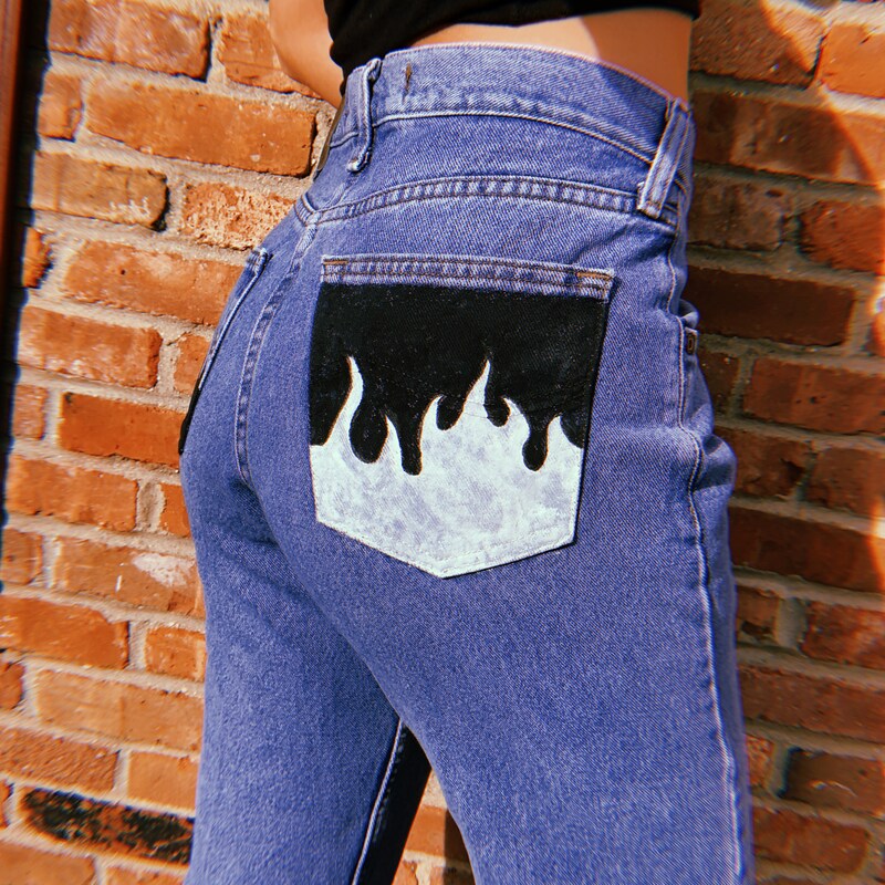 Flame Jeans - Etsy