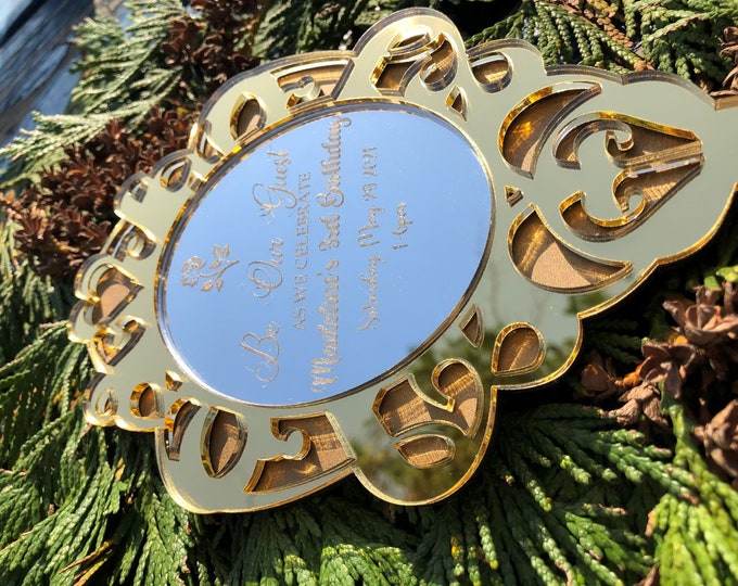 Enchanted Hand Mirror - GLOWFORGE Laser Cut Ready - Etsy