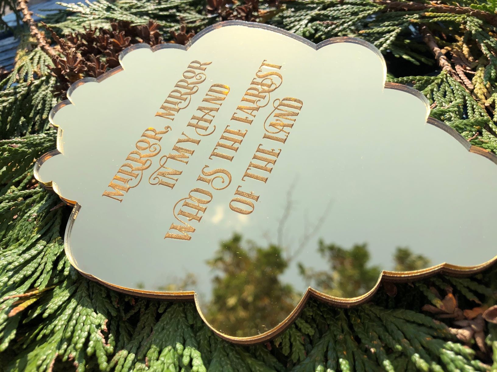 Enchanted Hand Mirror GLOWFORGE Laser Cut Ready - Etsy