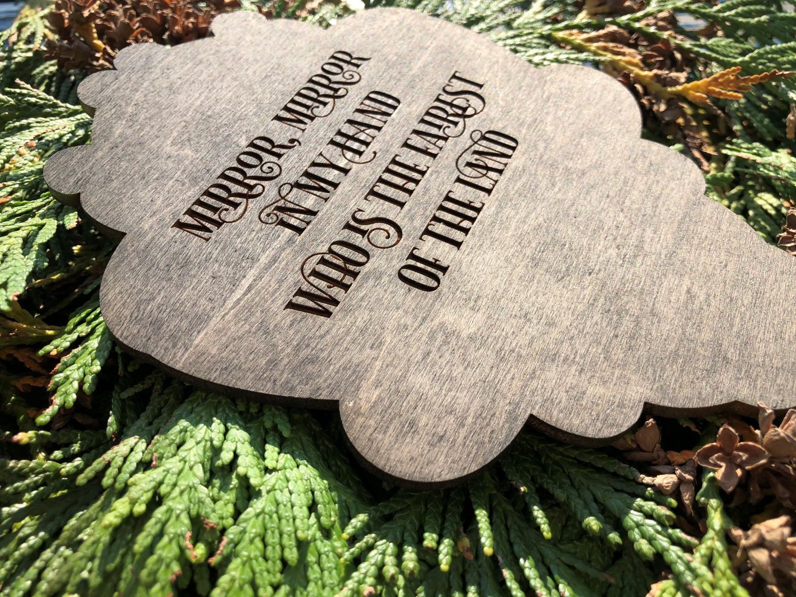 Enchanted Hand Mirror GLOWFORGE Laser Cut Ready - Etsy