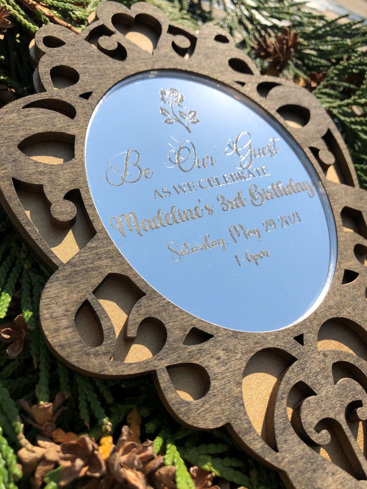 Enchanted Hand Mirror GLOWFORGE Laser Cut Ready - Etsy