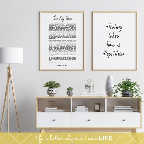 Healing Takes Time & Repetition Chiropractor Poster BJ - Etsy