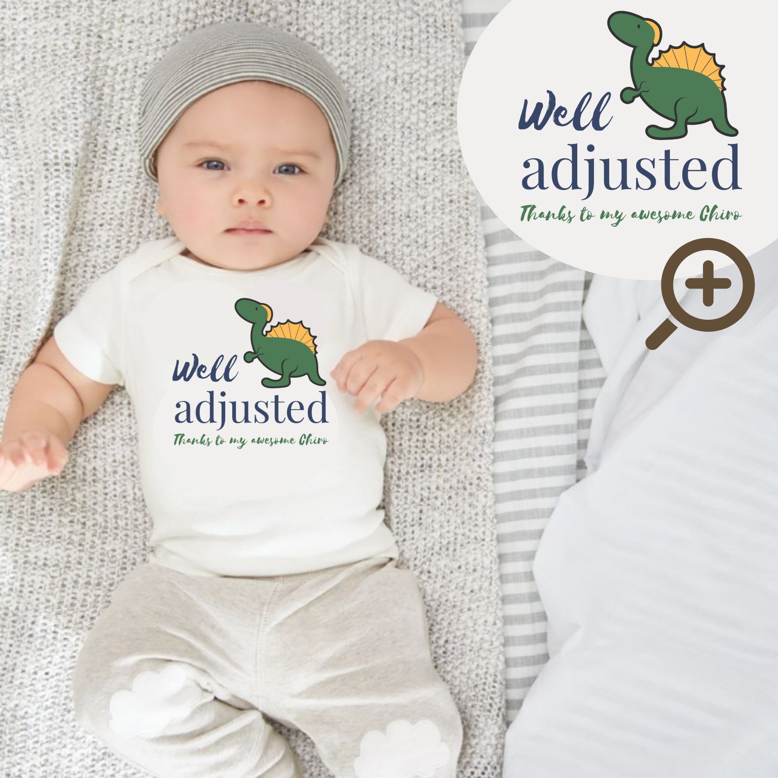 Chiropractic Onesie Boy, Well Adjusted, Chiropractic Baby, Chiro Kid ...