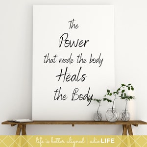 The Power That Made the Body Heals the Body, Chiropractor Poster, BJ ...