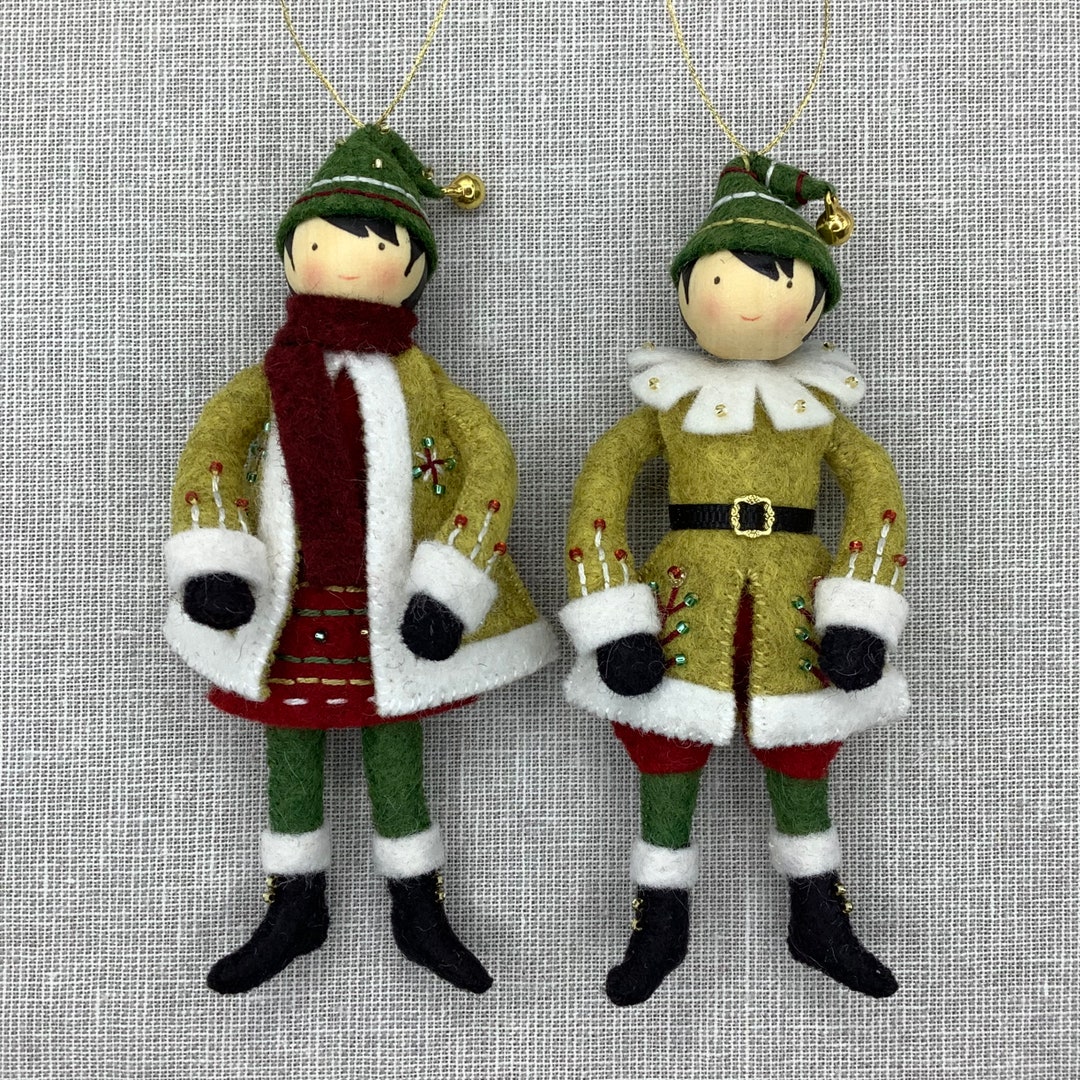 Twas the Night Ornament Series 3 Two Little Elves red - Etsy UK