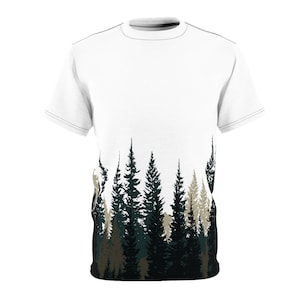 Pine Tree Tshirt, Pine Tree Silhouette T-shirt, Pine Tree Shirt ...