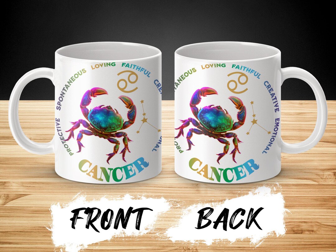 Cancer Zodiac Sign Mug – Unique Astrology Gift for Cancer Star Sign ...