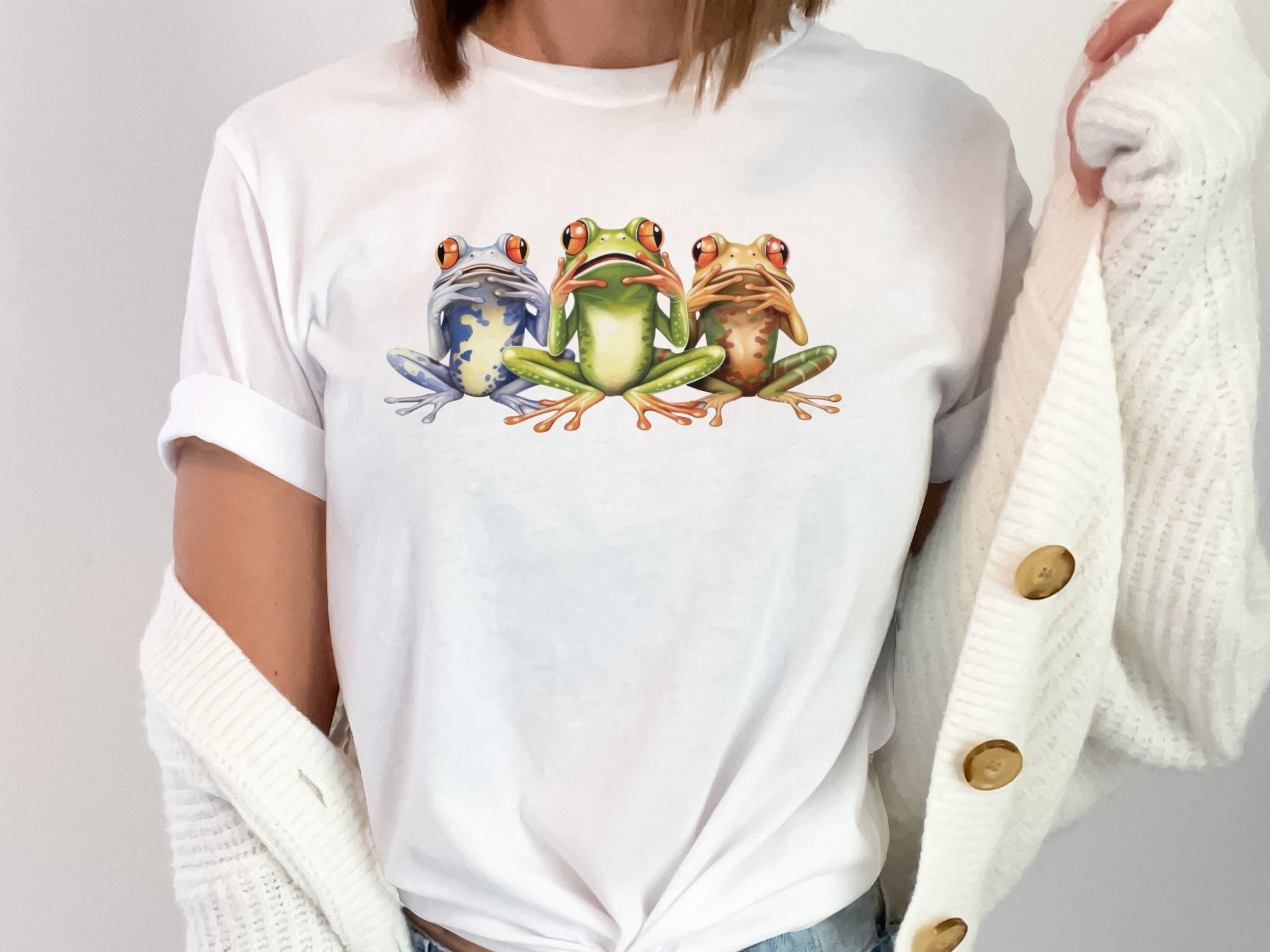 Cute Frogs Shirt, Goblincore Clothing, Frog Shirt, Aesthetic Frog Shirt ...