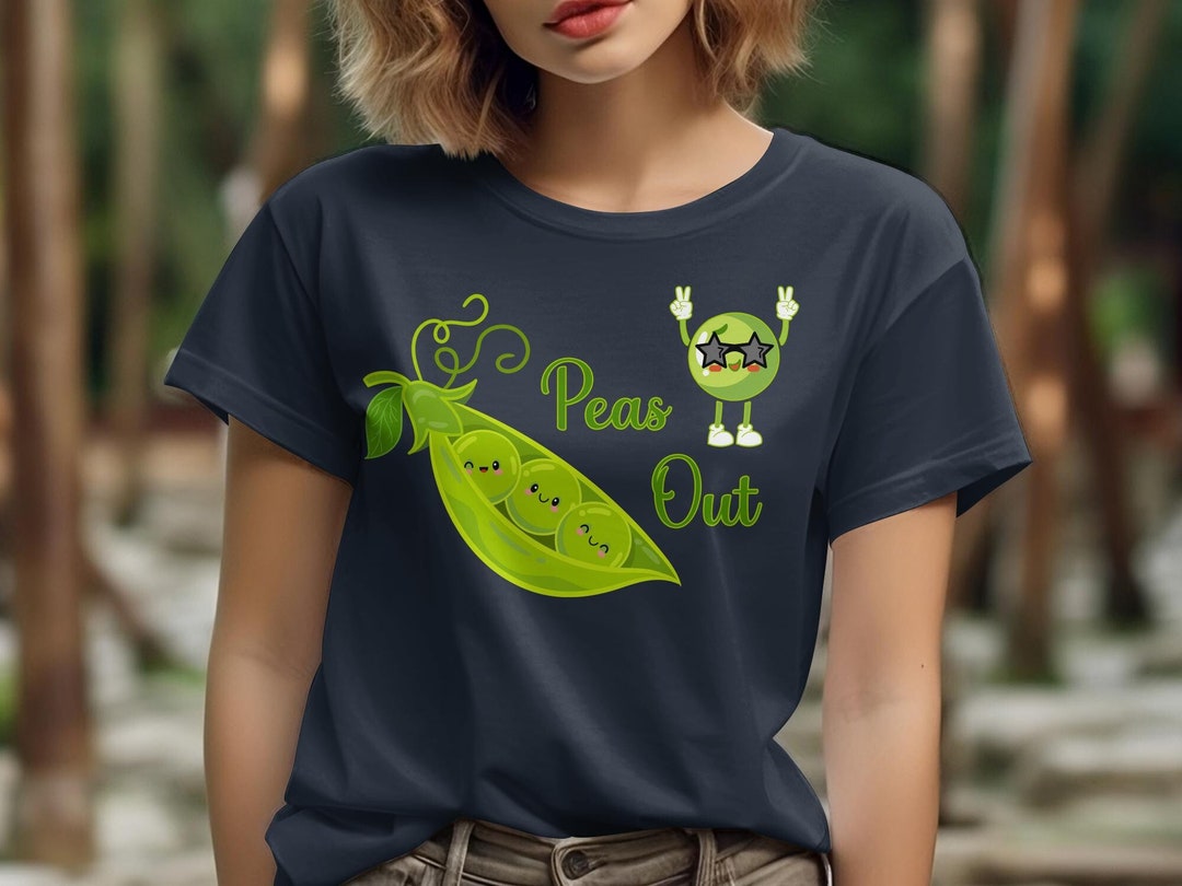 Peas Out T-shirt, Cute Peas Shirt, Funny Vegetable Tshirt, Garden ...