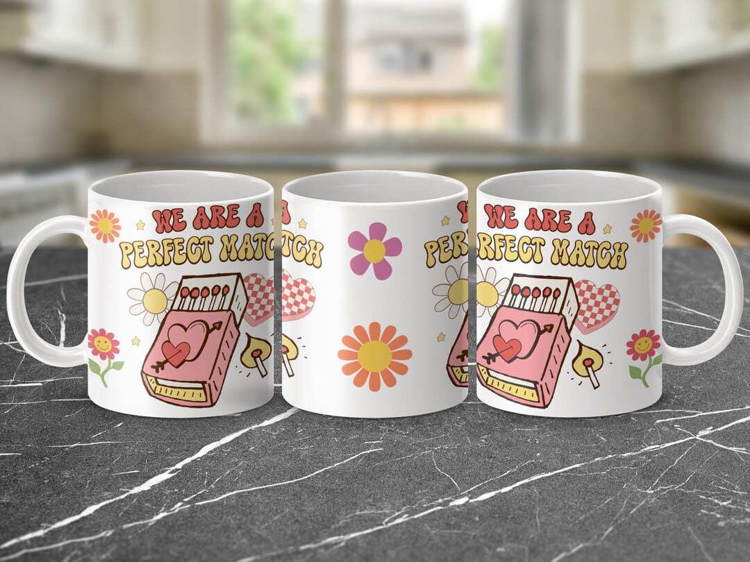 We Are a Perfect Match Mug – Cute and Romantic Matchbox Design, Perfect ...