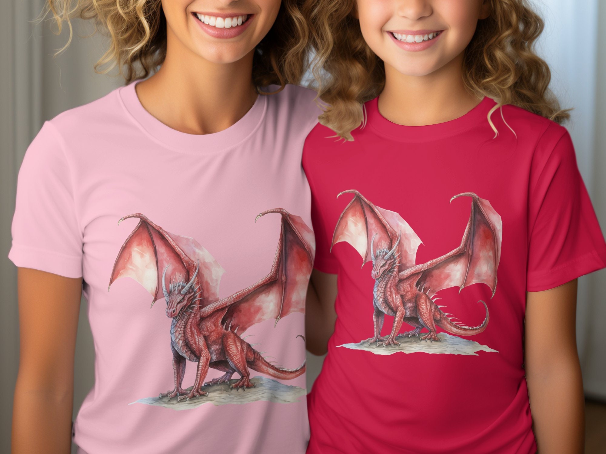 Red Dragon T-shirt, Dragon Lover Gift, Mythical Fantasy Shirts, Dragon ...