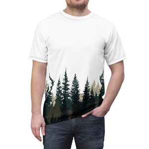Pine Tree Tshirt, Pine Tree Silhouette T-shirt, Pine Tree Shirt ...