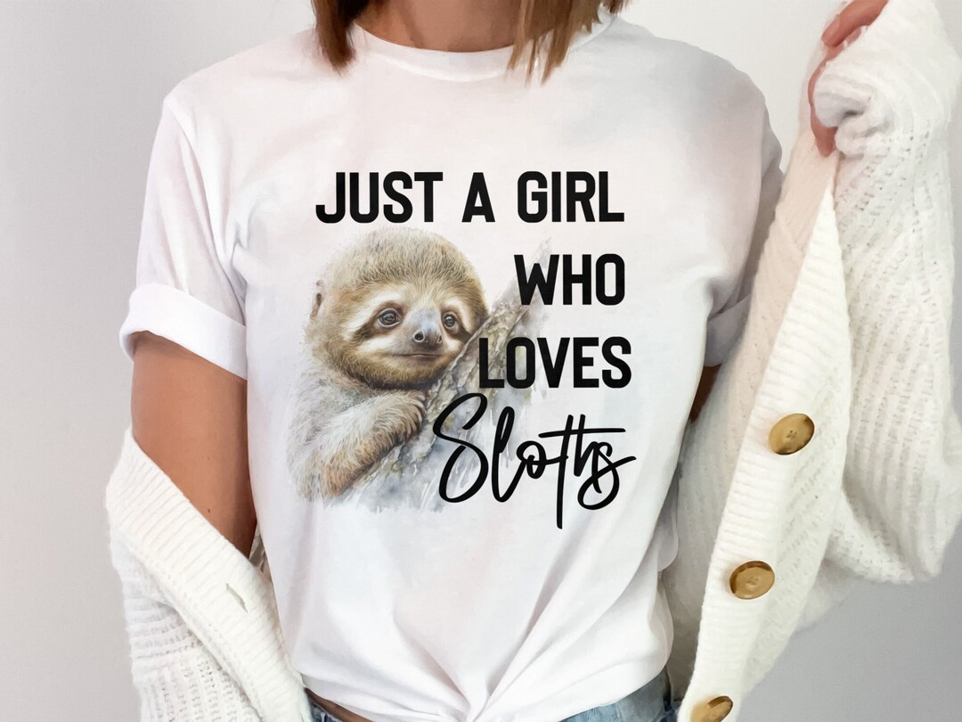 Cute Sloth Shirt | Gift for Her | Gift for Mom | Animal Lover Shirt ...