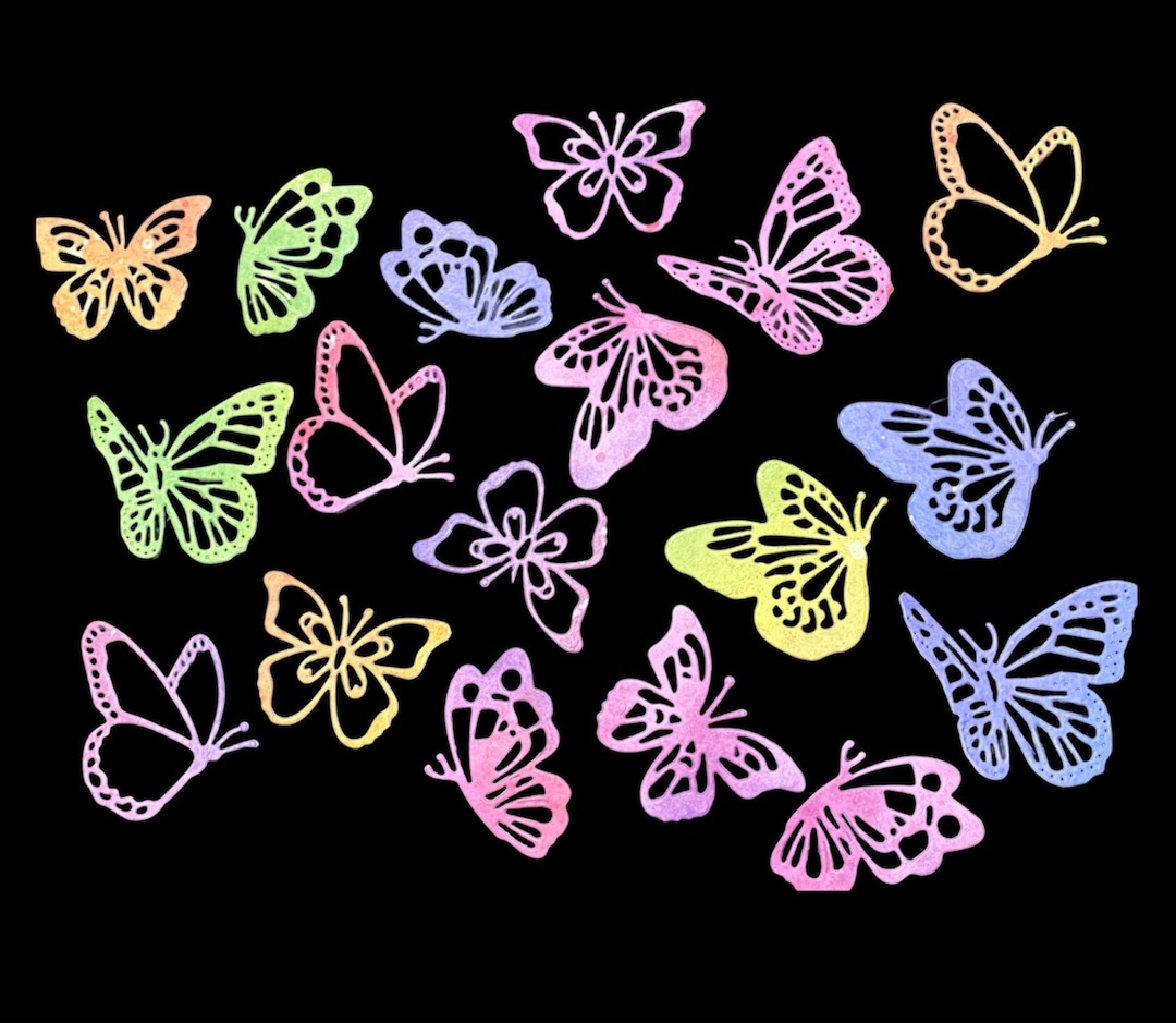 Die Cut Paper Butterflies for Card Making, Journaling and Scrapbook ...