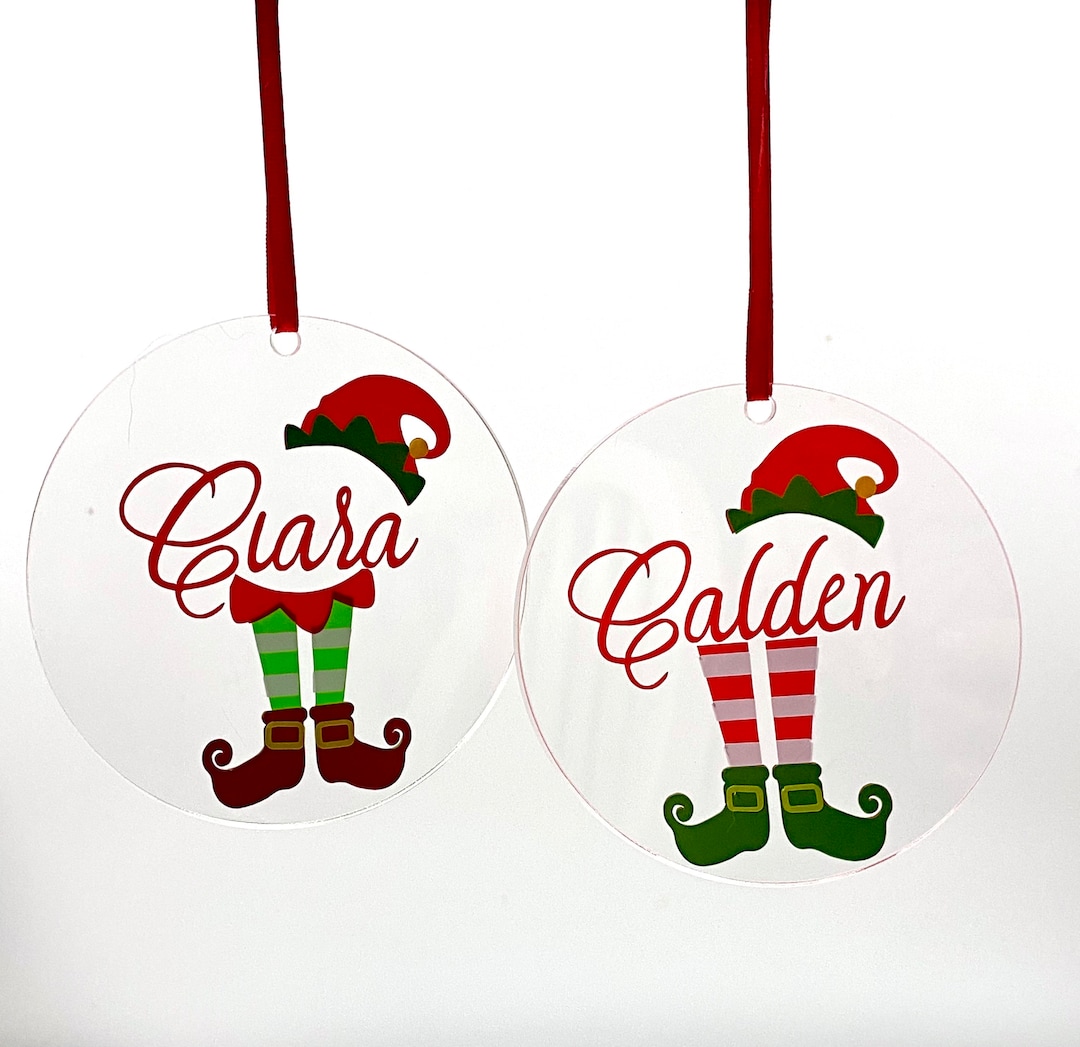 Personalized Elf Ornament Acrylic Christmas Ornament With Name Custom ...