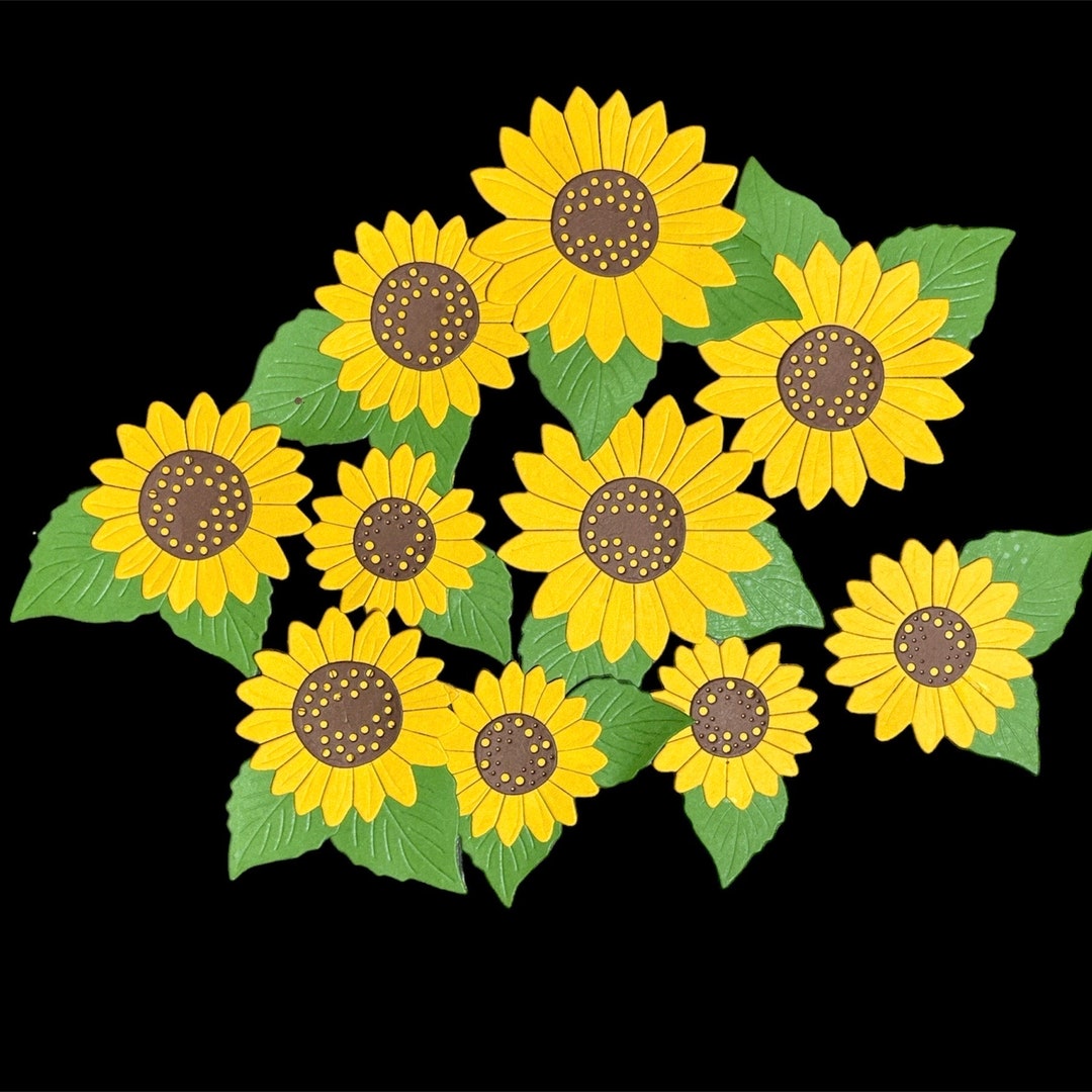 Paper Sunflowers for Card Making, Journal and Scrapbooking ...