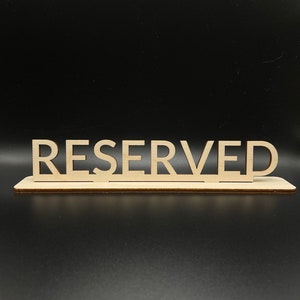 Reserved Table Wooden Cutout Sign - Etsy