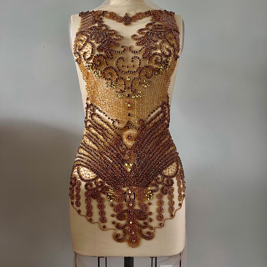 Full Rhinestone Bodice Appliqués/ Pink Bodice Appliqués/gold Bodice ...