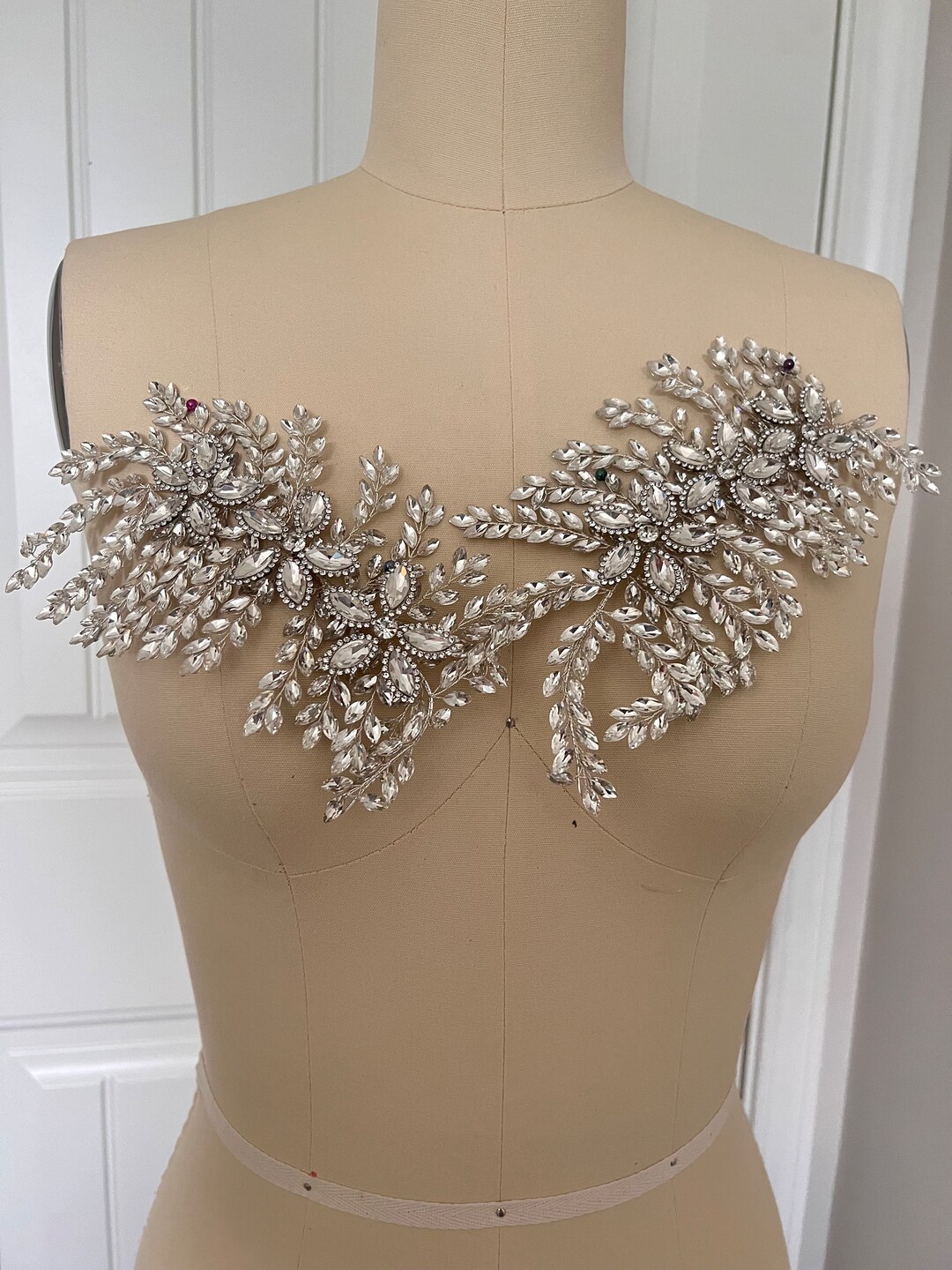 Silver Rhinestone Applique/ Gold Applique for Embellishment/ Red ...